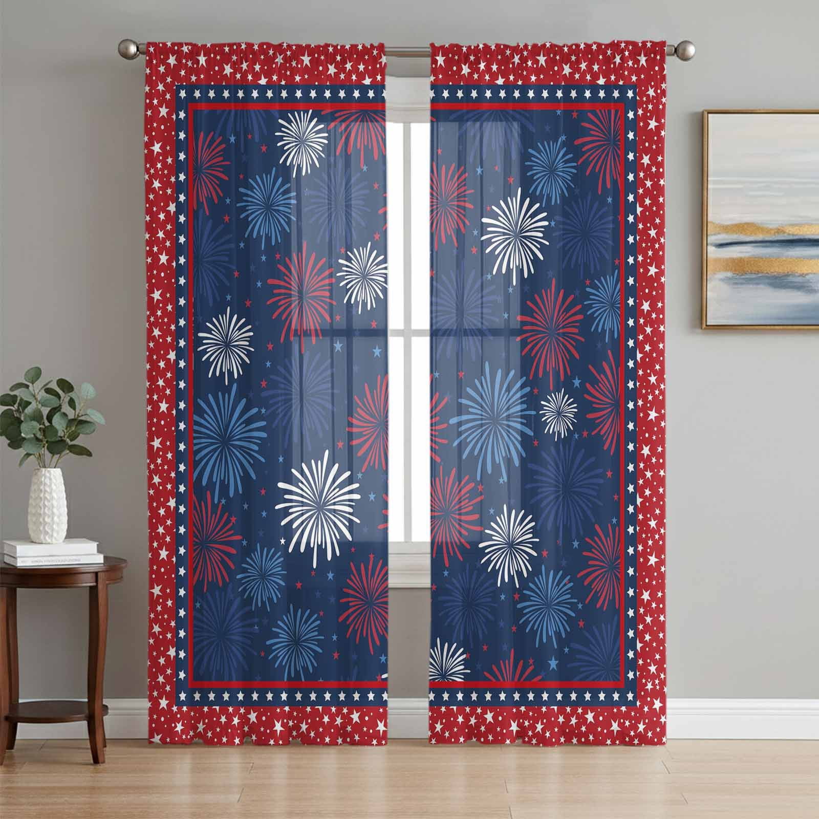 Sheer Curtains 84 Inches Long 2 Panels Set for Living Room ...