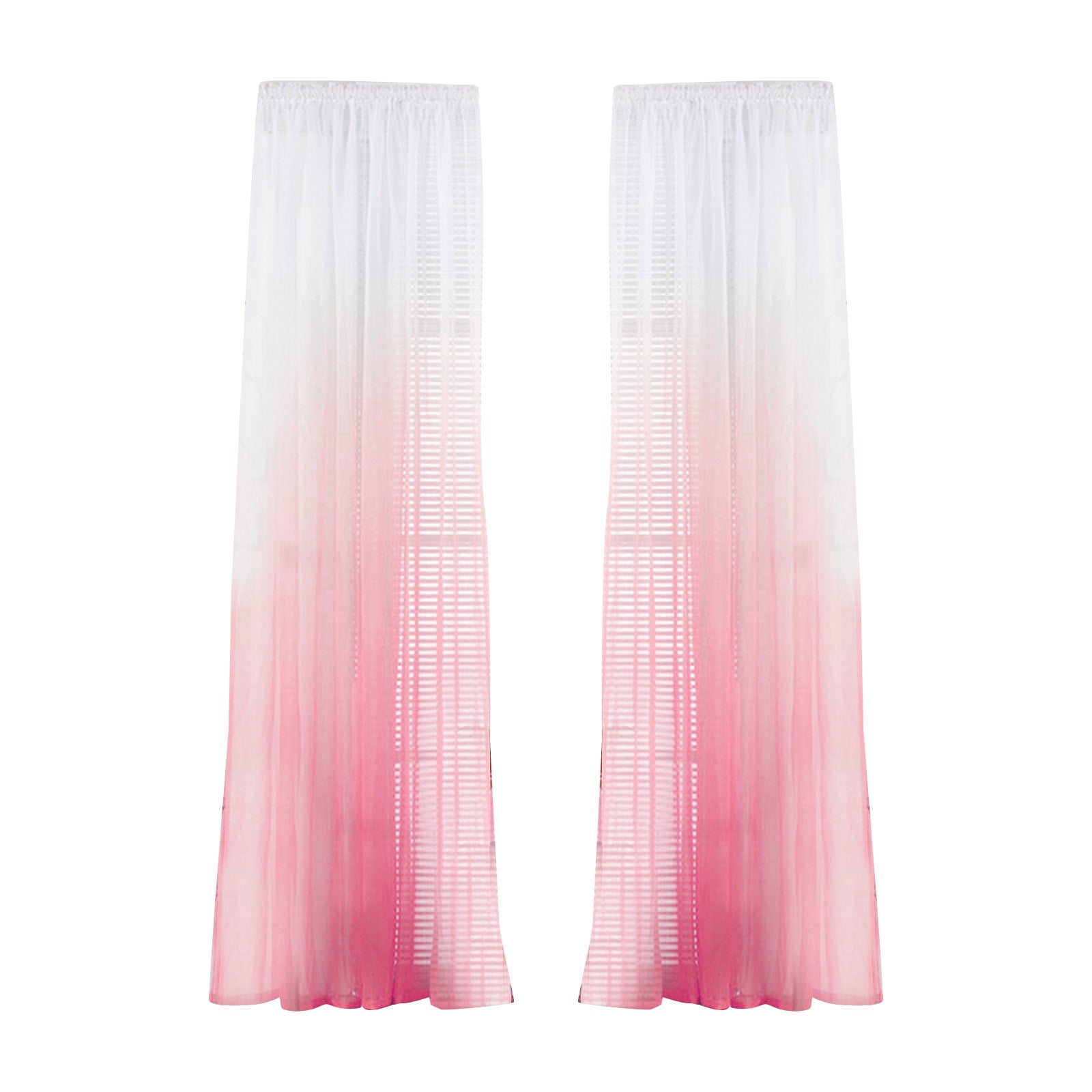 Sheer Curtains for Bedroom Living Room Rod Pocket, Reversible Gradient ...