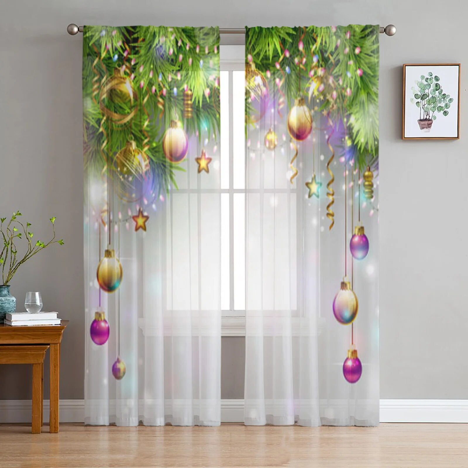 Sheer Curtains For Living Room Bedroom Balcony Transparent Window ...