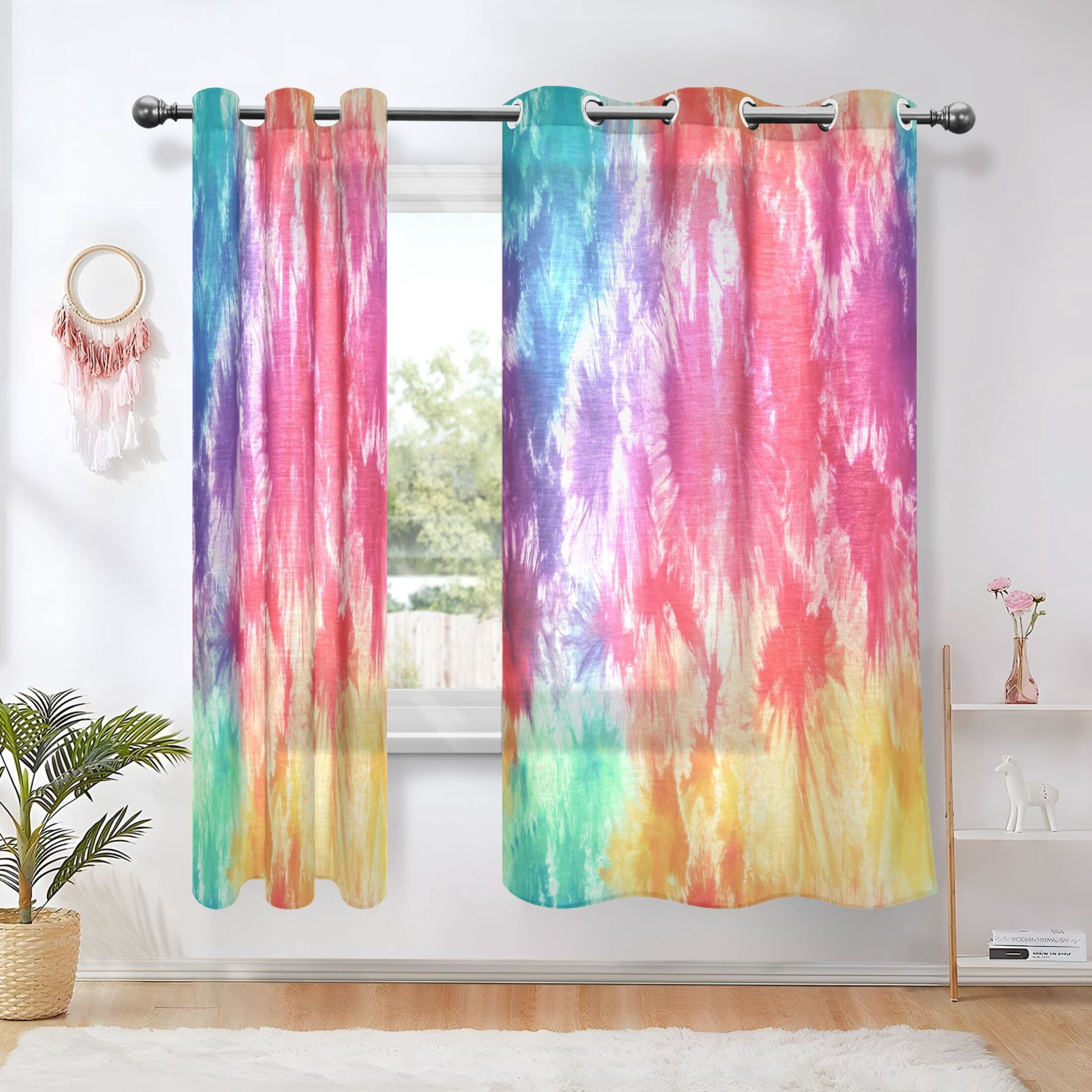 Sheer Curtains Grommet Drapes Window Treatments Light Filtering for ...