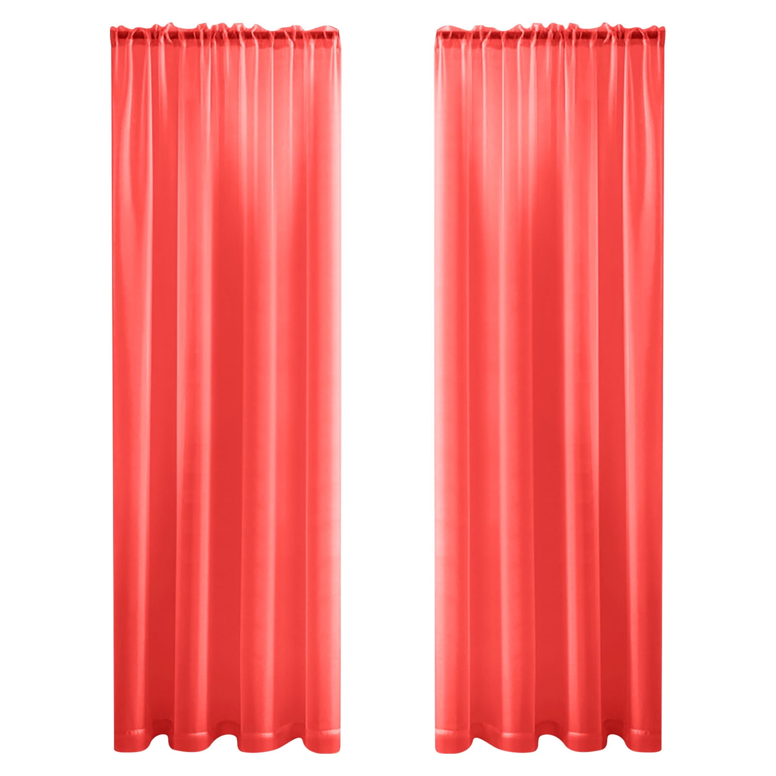 Sheer Curtains Lightweight Transparent Window Panels Soft Voile Drapes ...