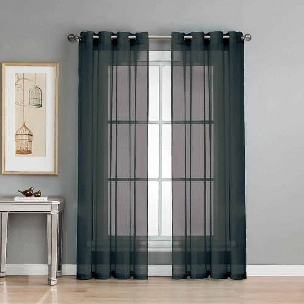 Sheer Elegance Curtain Panel Pairs - Walmart.com