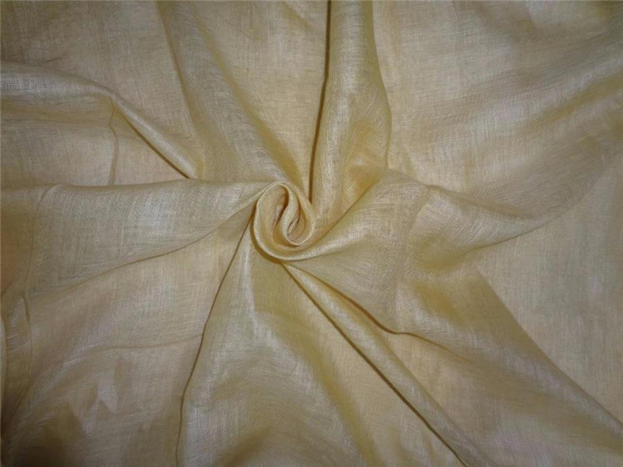 Sheer Gauze Linen--yellow Thin Transparent Linen Fabric 58quot ...