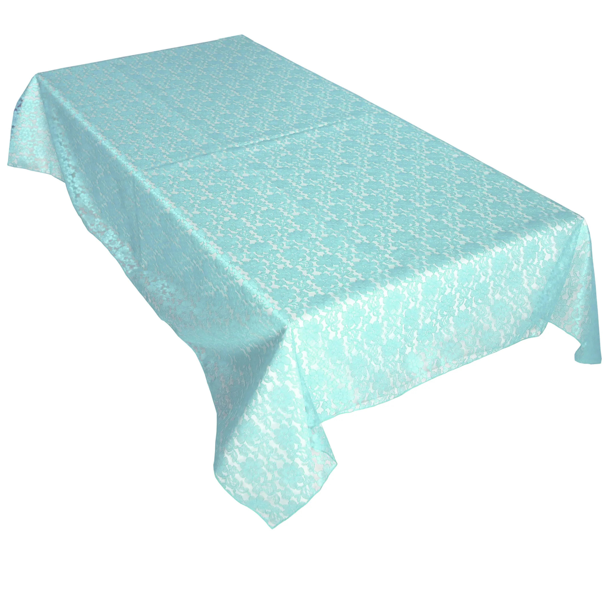 Sheer Lace Tablecloth Overlay Wedding and Party Decoration Aqua ...