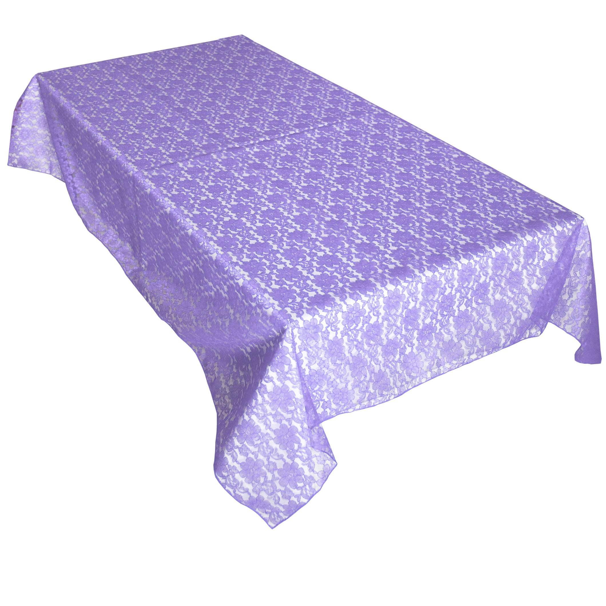 Sheer Lace Tablecloth Overlay Wedding and Party Decoration Lavender ...
