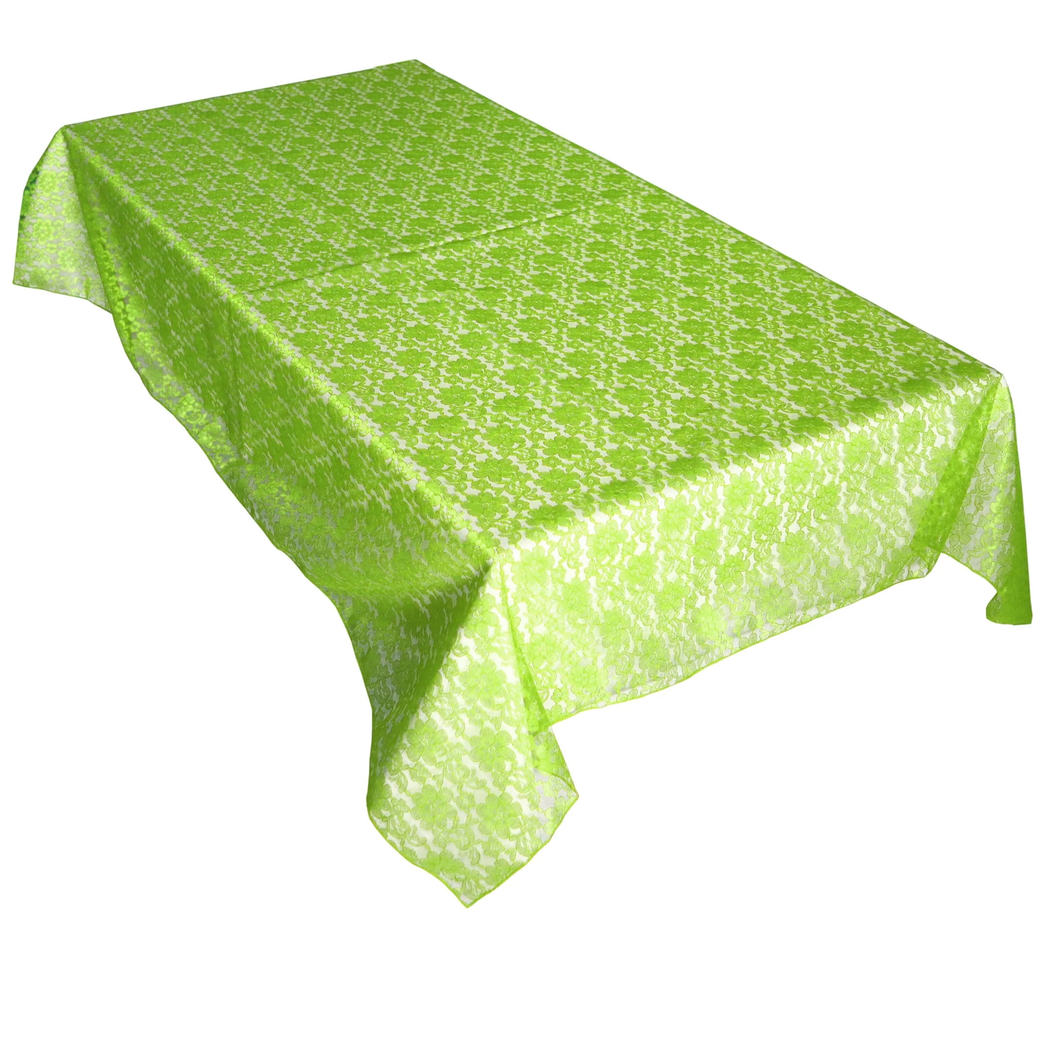 Sheer Lace Tablecloth Overlay Wedding and Party Decoration Lime Green ...