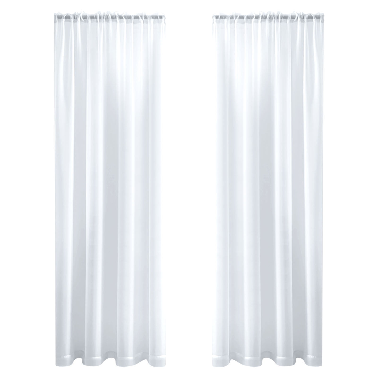 Sheer Linen Curtains 2 Panels Set with Grommets, Light Filtering Semi ...