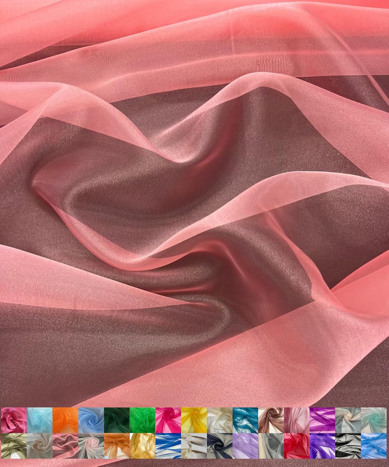 Sheer Organza Fabric by the Yard for Sewing Fashion Wedding Dress DIY ...
