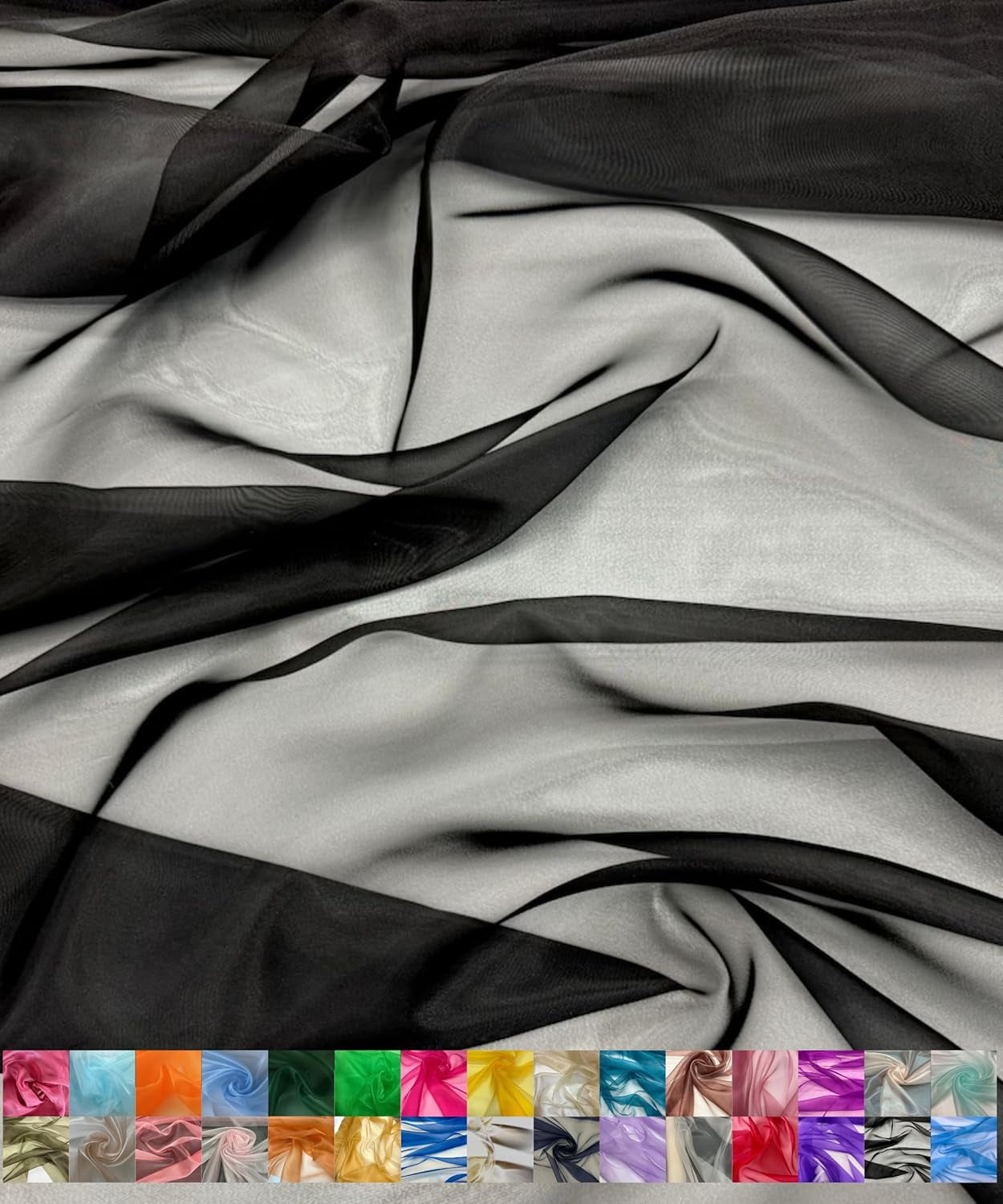 Sheer Organza Fabric by the Yard for Sewing Fashion Wedding Dress DIY ...