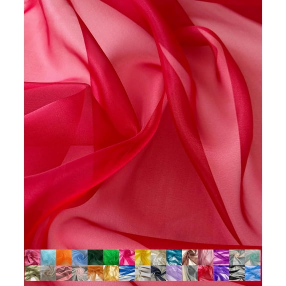 Sheer Organza Fabric by the Yard for Sewing Fashion Wedding Dress DIY ...
