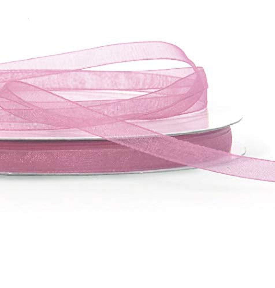 3/8" Wide Rosy Mauve Sheer Organza Ribbon - 25 Yards - Walmart.com