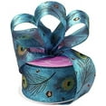 GiftWrap Etc. Sheer Peacock Print Wired Ribbon, 2 1/2in x 10 Yards ...