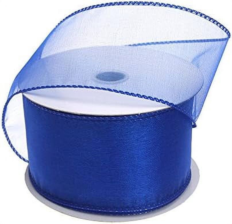 Sheer Ribbon Edge, 25 Yards (2-1/2-Inch, Royal Blue) - Walmart.com