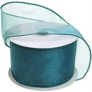 Peacock Glitter Fabric Wired Ribbon - 2 1/2 Inches Wide x 10 Yards ...