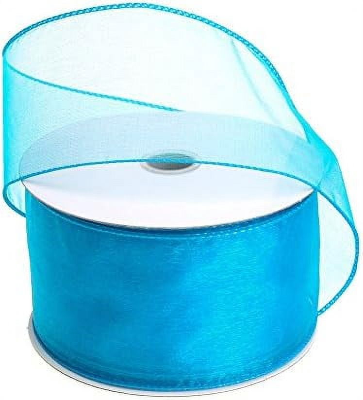 Sheer Ribbon Edge, 25 Yards (2-1/2-Inch, Turquoise) - Walmart.com