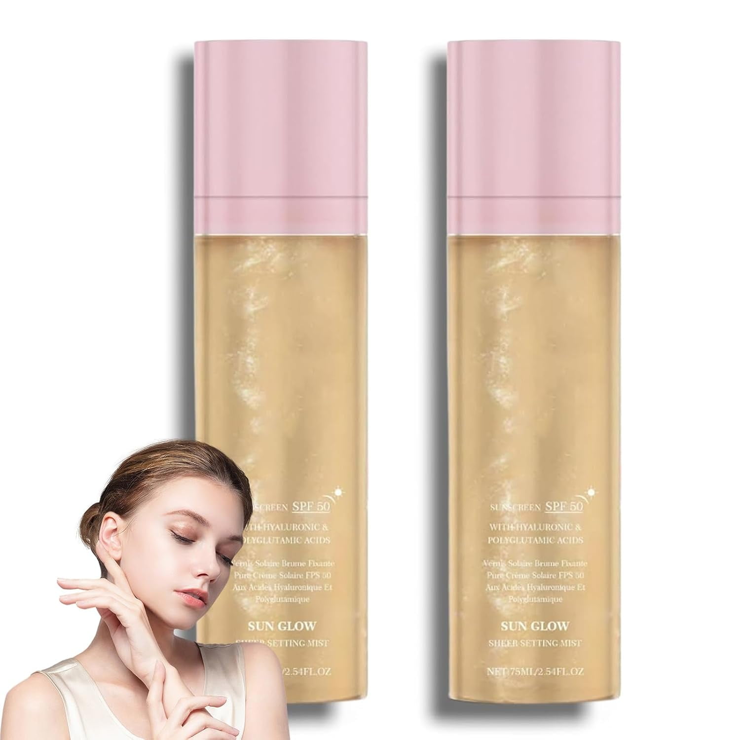 Sheer Setting Mist Sunscreen SPF 50, Hydrating Makeup-Friendly Glow ...