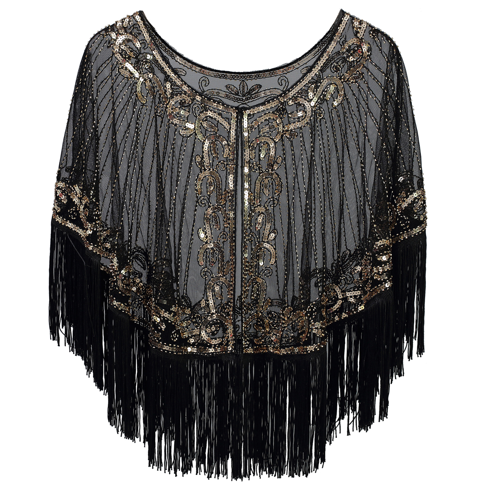 Sheer Shoulder Shrug Sequin Beaded Wrap Cardigan Sparkly Shawl Wrap ...