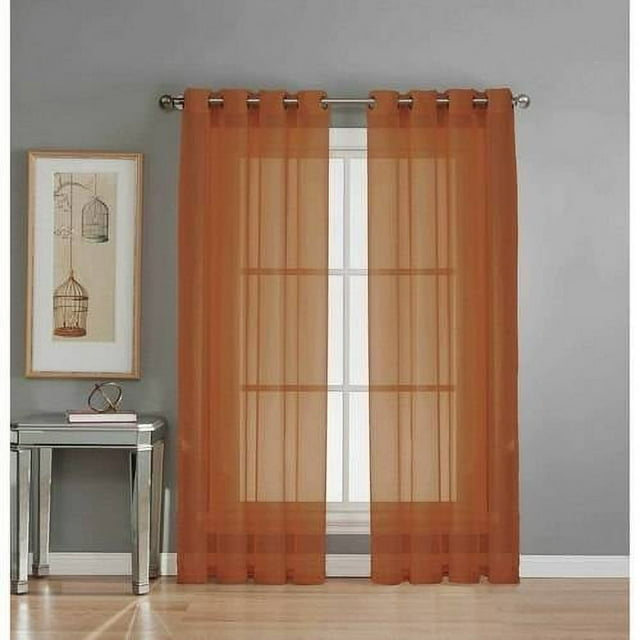 Sheer Voile Curtain Panels - Walmart.com