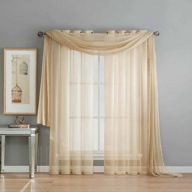 Sheer Voile Curtain Panels - Walmart.com