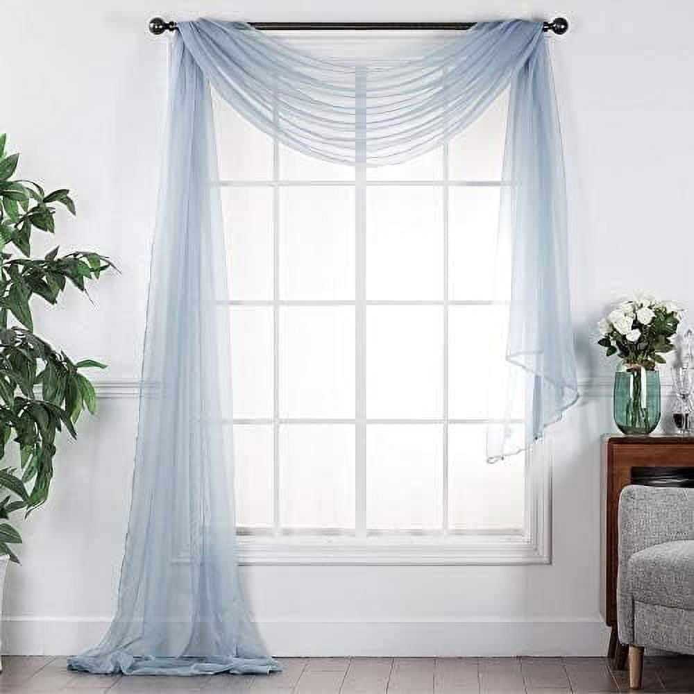 Sheer Voile Transparent Window Or Event Decor Scarf Valance - Various ...