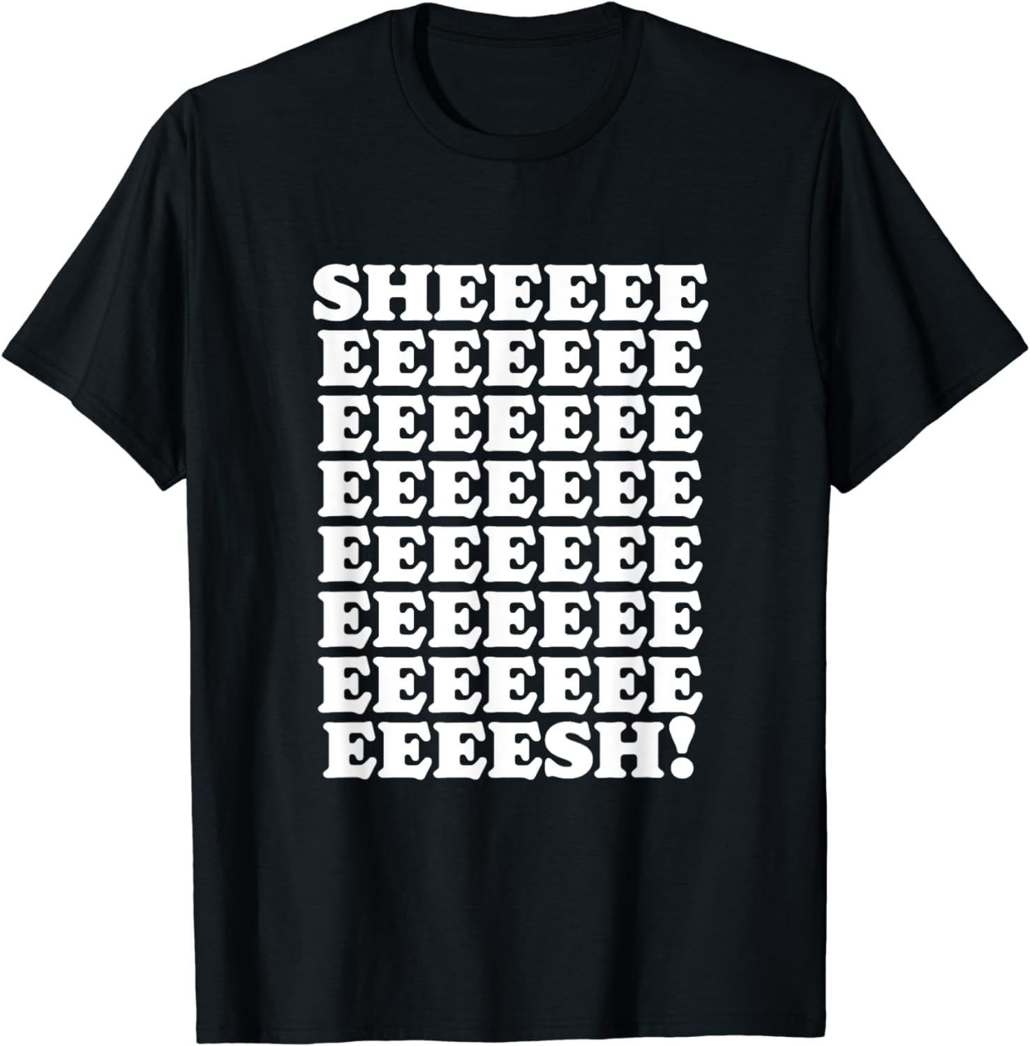 Sheesh! Funny Minimalist Trench Exclamation Vintage Font T-Shirt ...