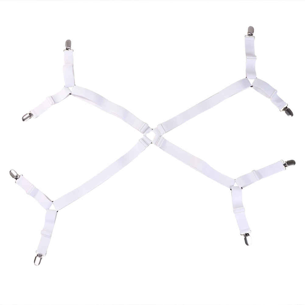 Sheet Bed Suspenders Adjustable Crisscross Fitted Sheet Band Straps ...