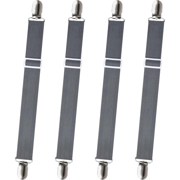 Sheet Fasteners, 4 count Adjustable Elastic Straps to Keep Sheets in ...