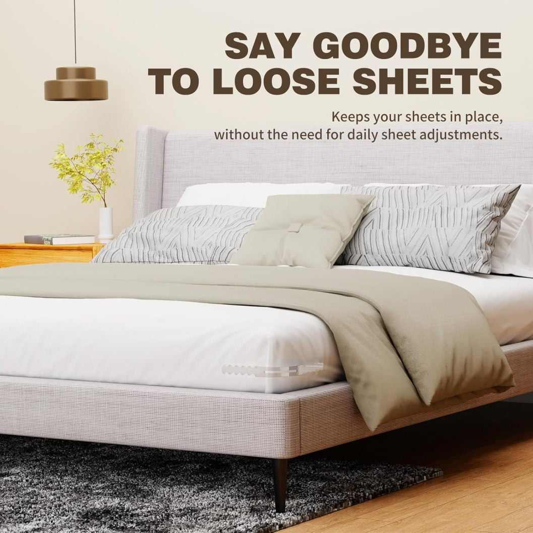 Sheet Holders - Heavy Duty Bed Sheet Holders for Corners with Anti-Slip ...