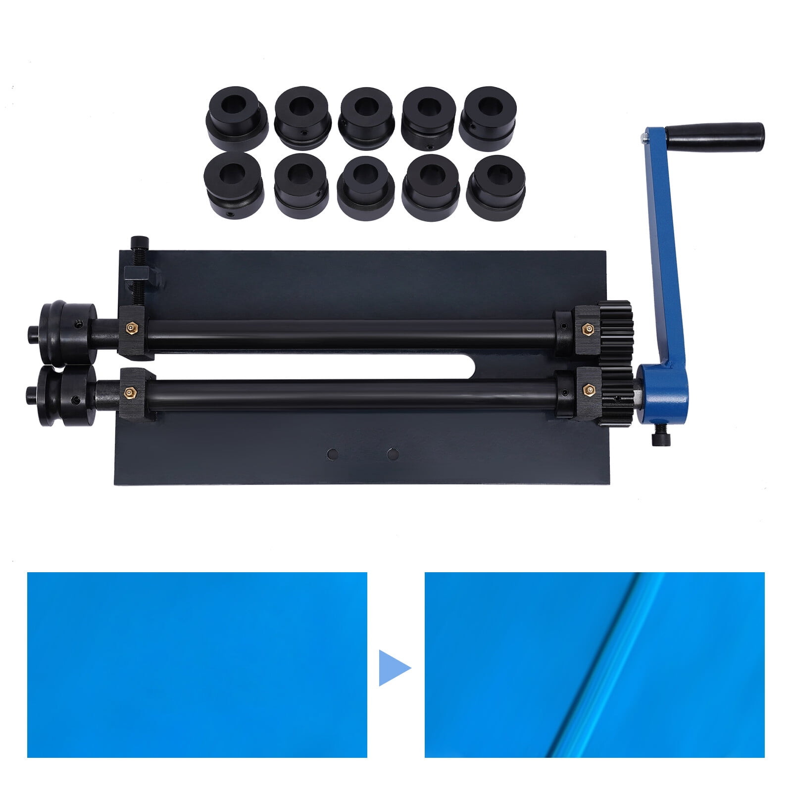 Sheet Metal Bead Roller Machine 12 inch Gear Drive Bench 6 Dies Set ...