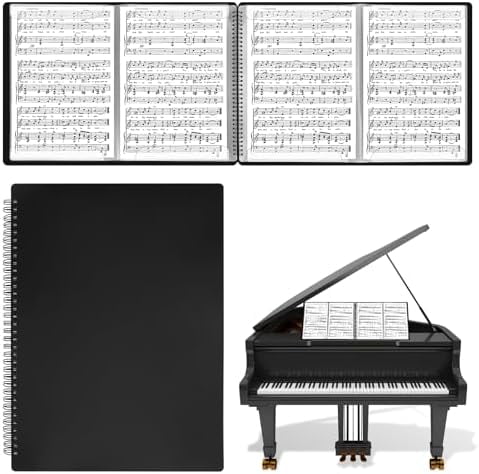 Sheet Music Folder 4 Pages Expand Piano Sheet Music Binder 30 Sleeves ...