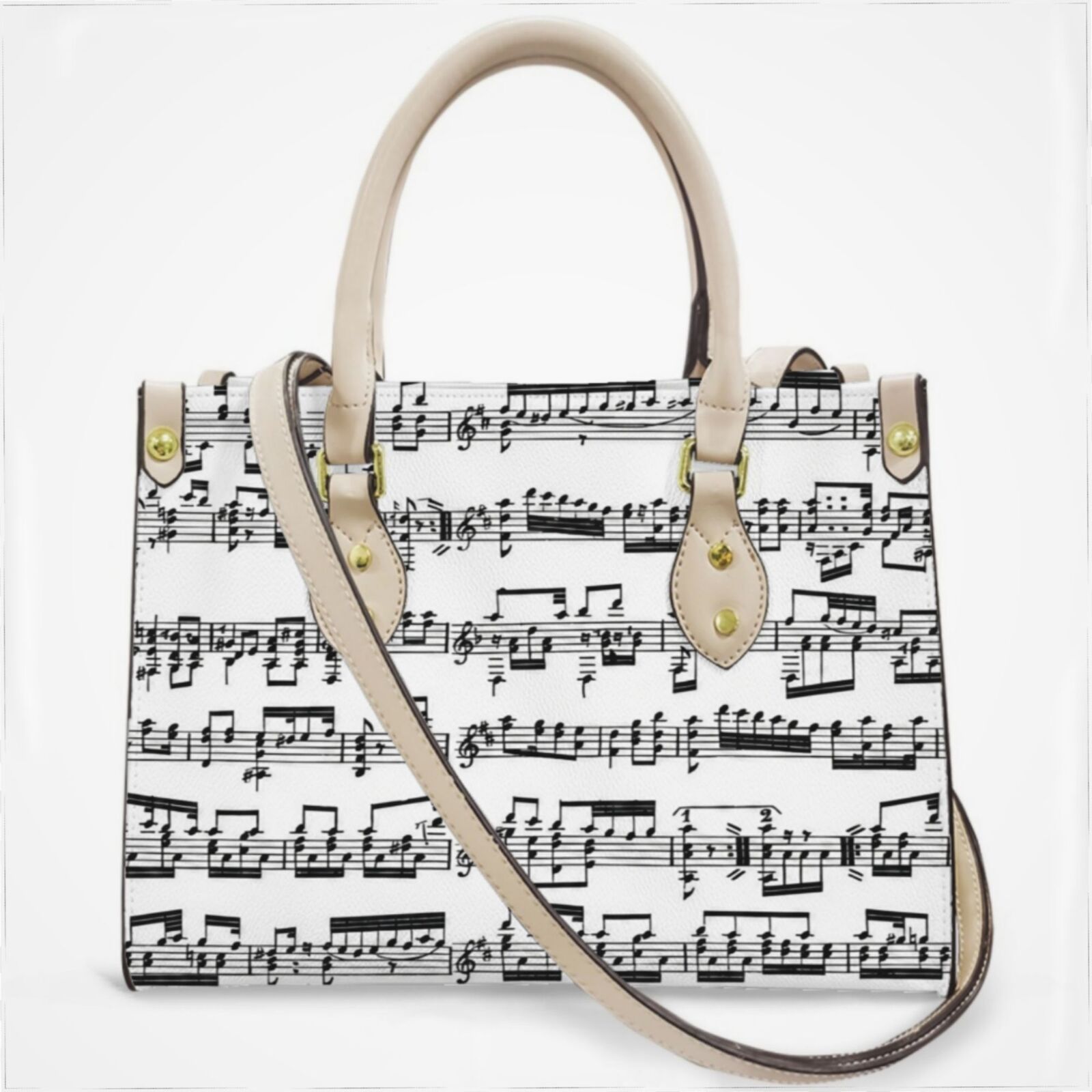 Sheet Music On Light Grey Cross Body Bags For Women Small Leather ...