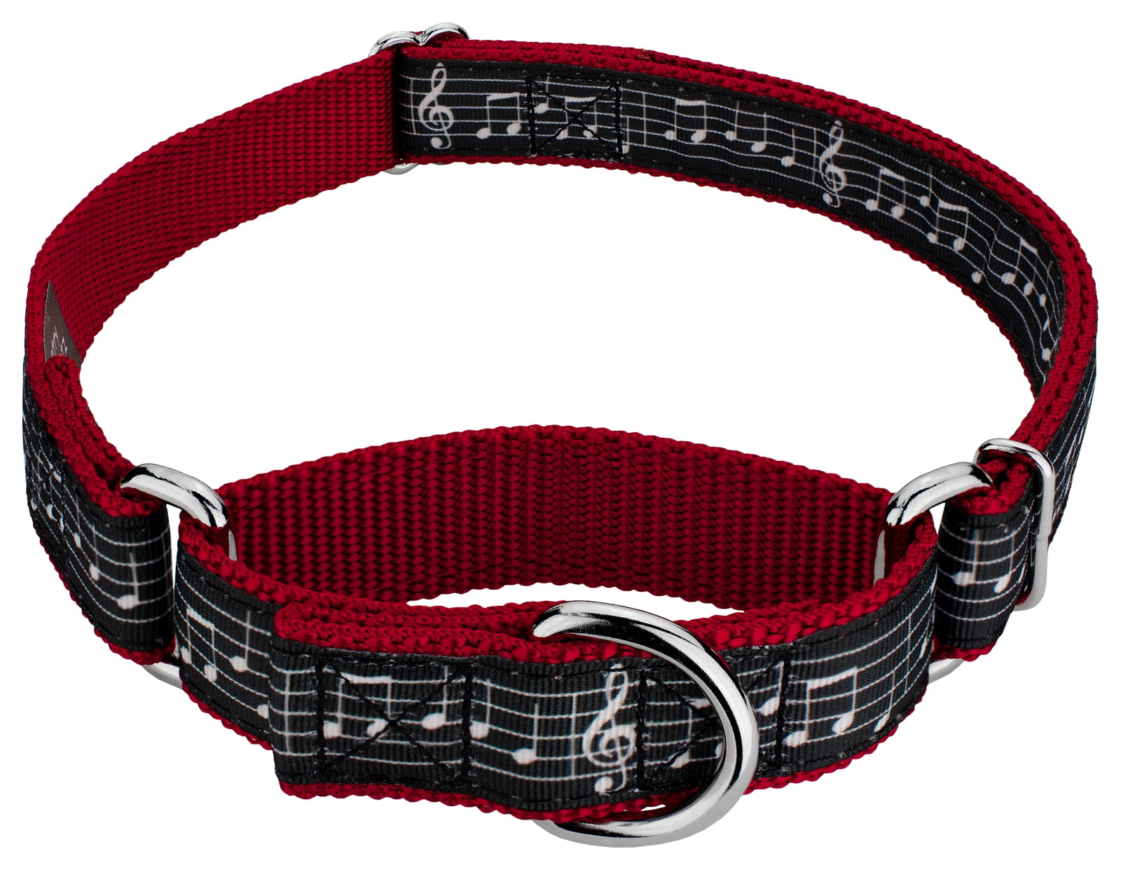 Country Brook Petz® Sheet Music on Red Ribbon Martingale Dog Collar ...