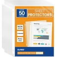 Sheet Protectors 50 Packs for 3 Ring Binder, 8.5x11 Clear Plastic Pa ...