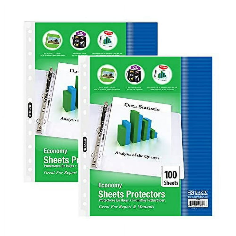 200 Clear Sheet Protectors Plastic Sleeve Binders X 11, 42% OFF