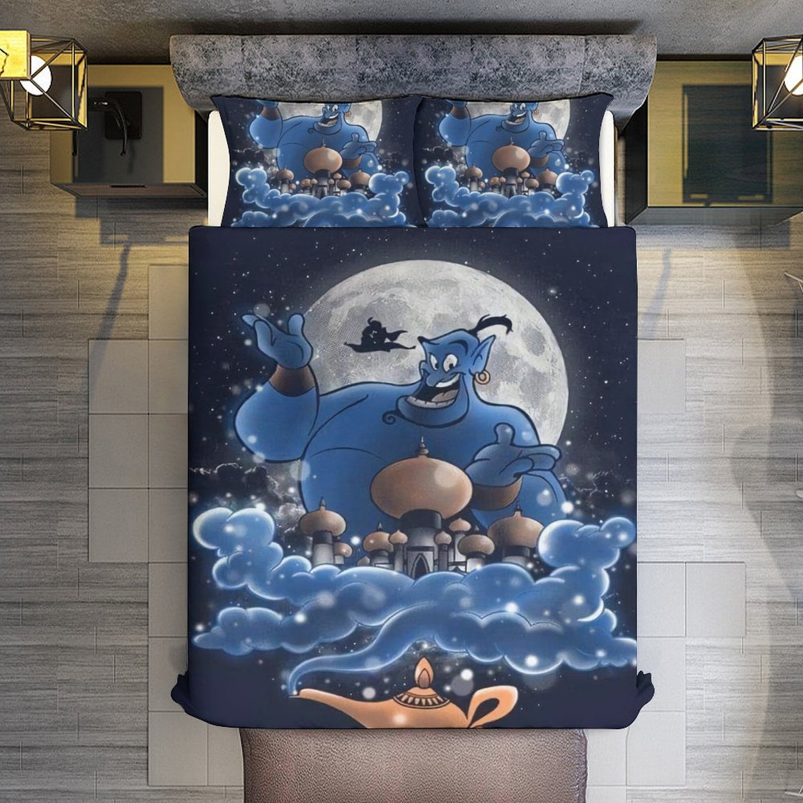 Sheet Queen Size,Aladdin Genie Magic Genie Bed Sheets for Kids Boys ...