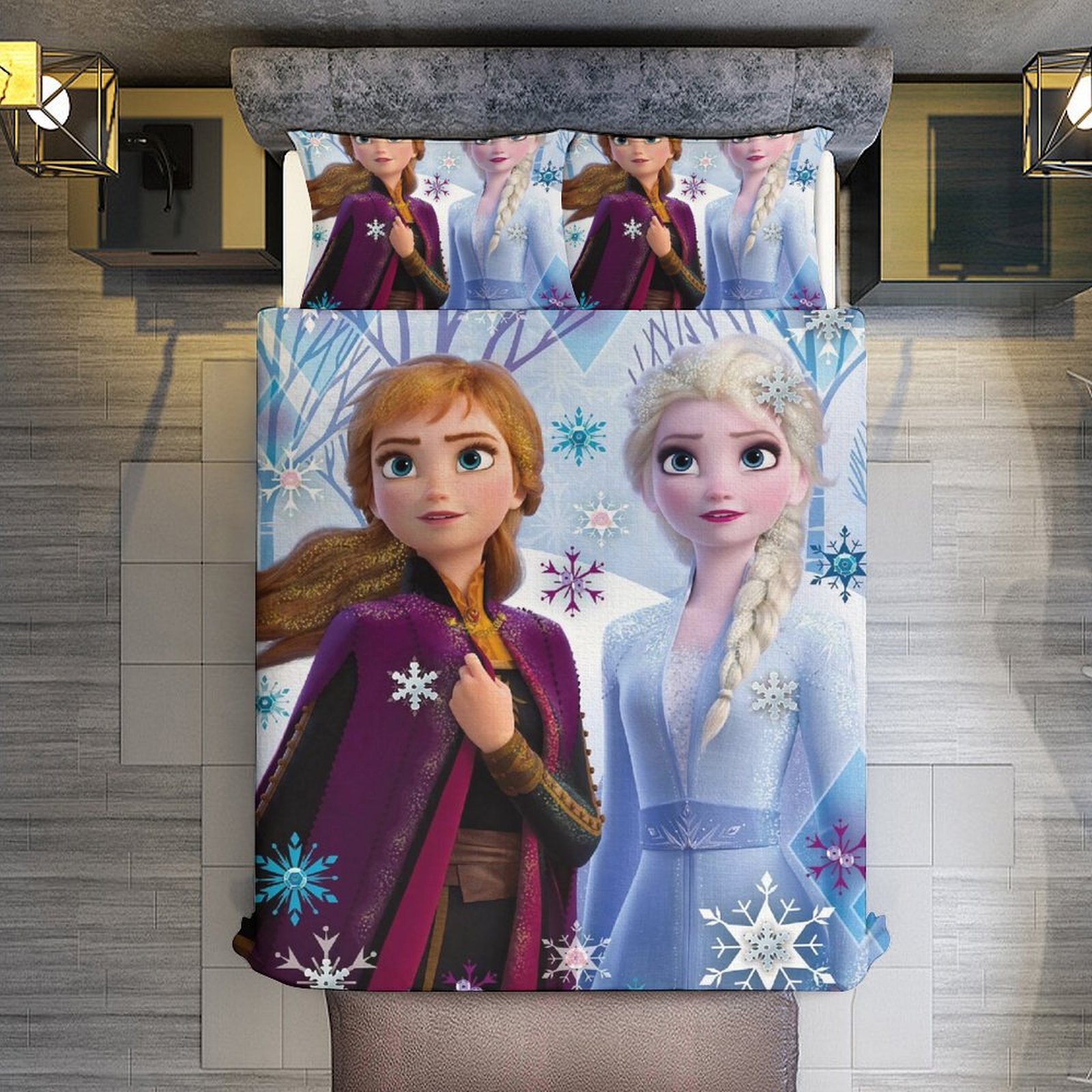 Sheet Queen Size,Frozen-Queen Anna And Snow Queen Elsa Bed Sheets for ...