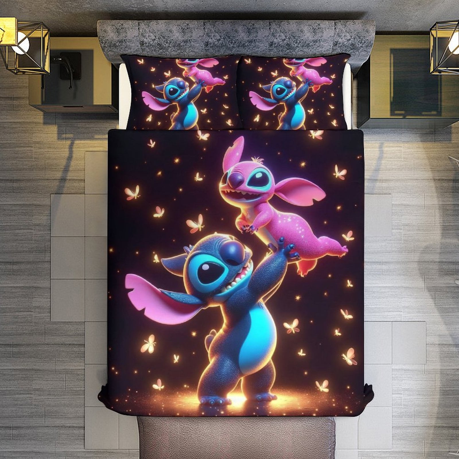 Sheet Queen Size,Lilo And Stitch Bed Sheets for Kids Boys Girls,Bedding ...