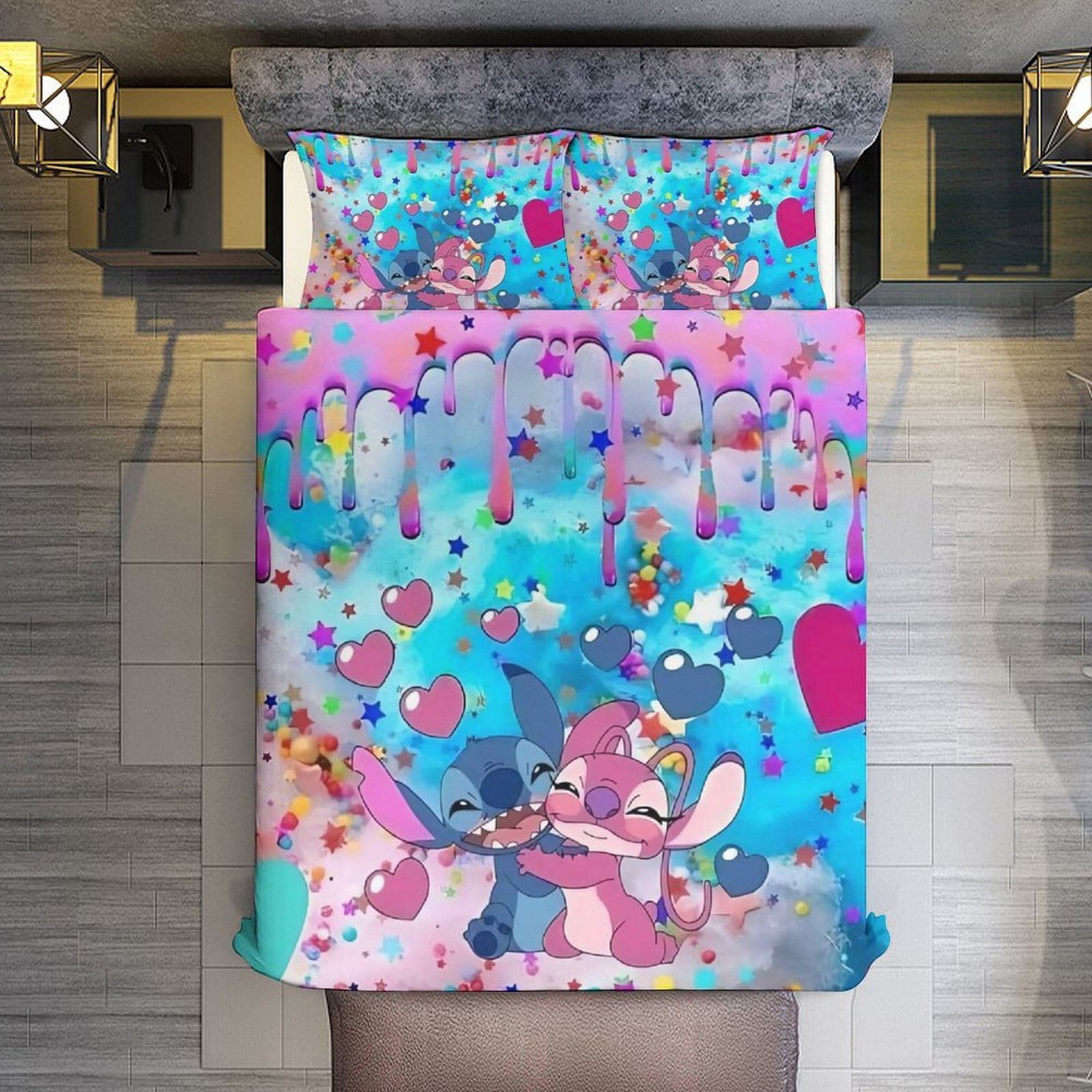 Sheet Queen Size,Lilo & Stitch Bed Sheets for Kids Boys Girls,Bedding ...