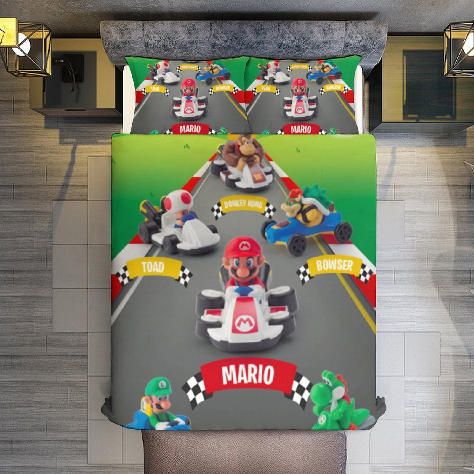 Sheet Queen Size,Mario Kart Tour Bed Sheets for Kids Boys Girls,Bedding ...