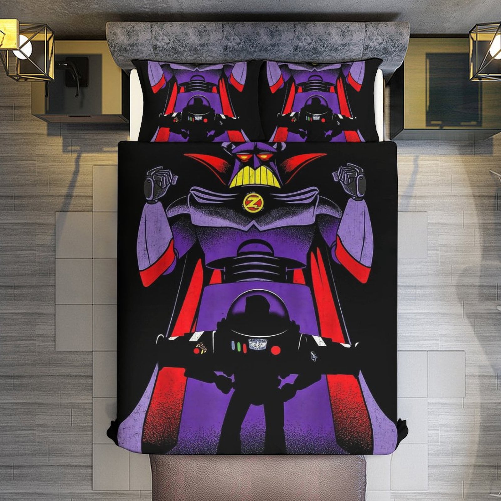 Sheet Queen Size,Pixar Toy Story Zurg Behind Buzz Lightyear Bed Sheets ...