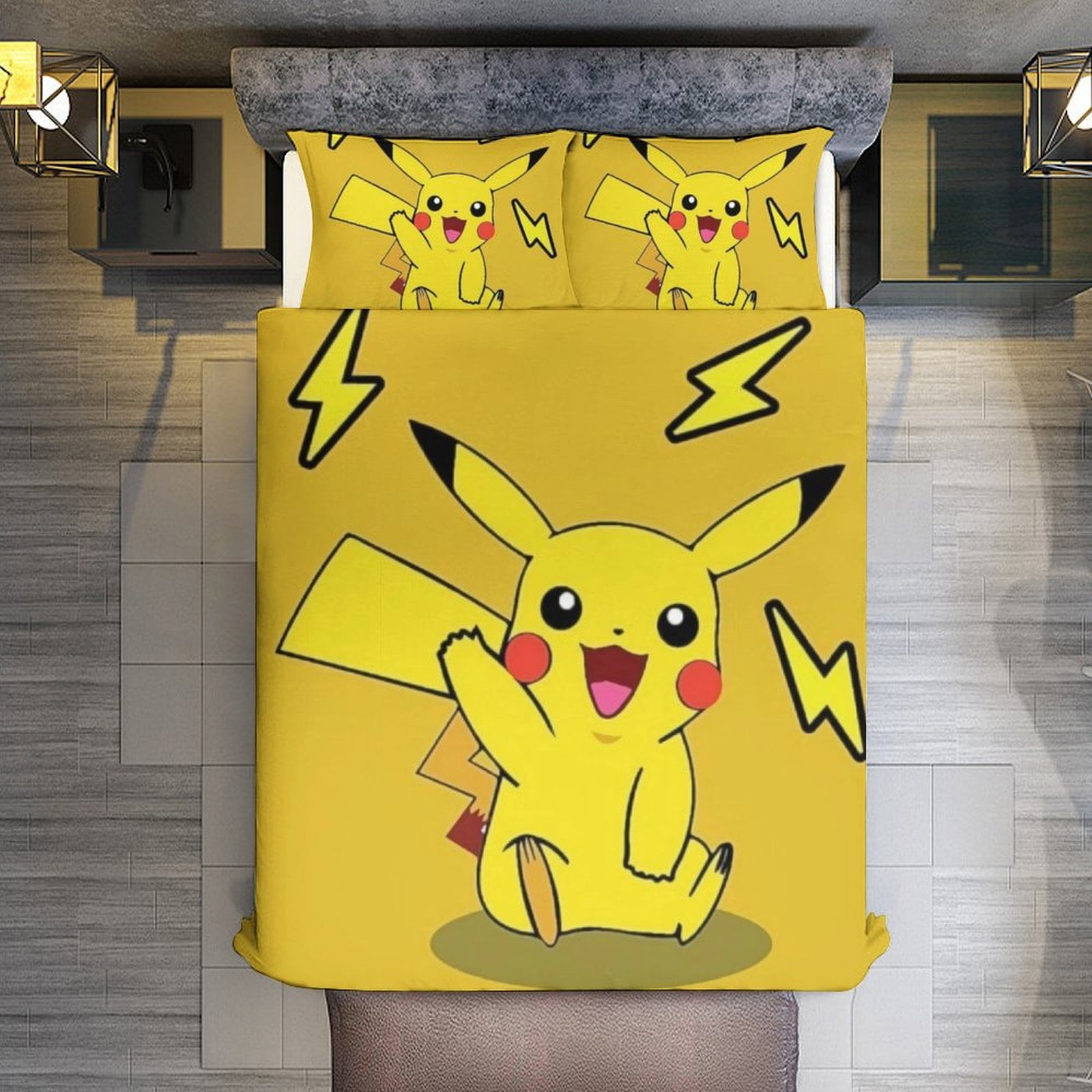 Sheet Queen Size,Pokémon Pikachu Bed Sheets for Kids Boys Girls,Bedding ...