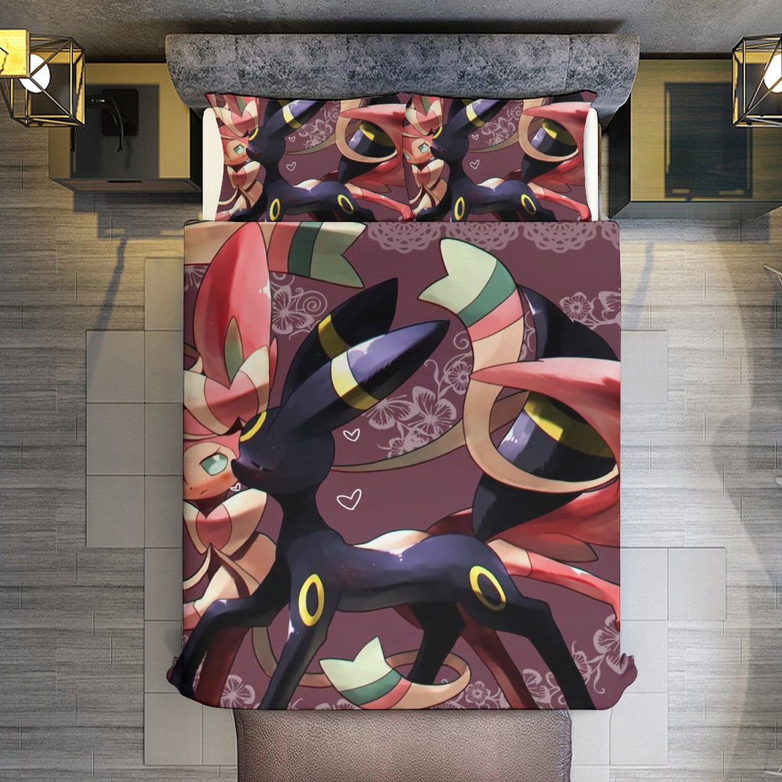Sheet Queen Size,Pokémon-Pikachu Sylveon Umbreon Bed Sheets for Kids ...