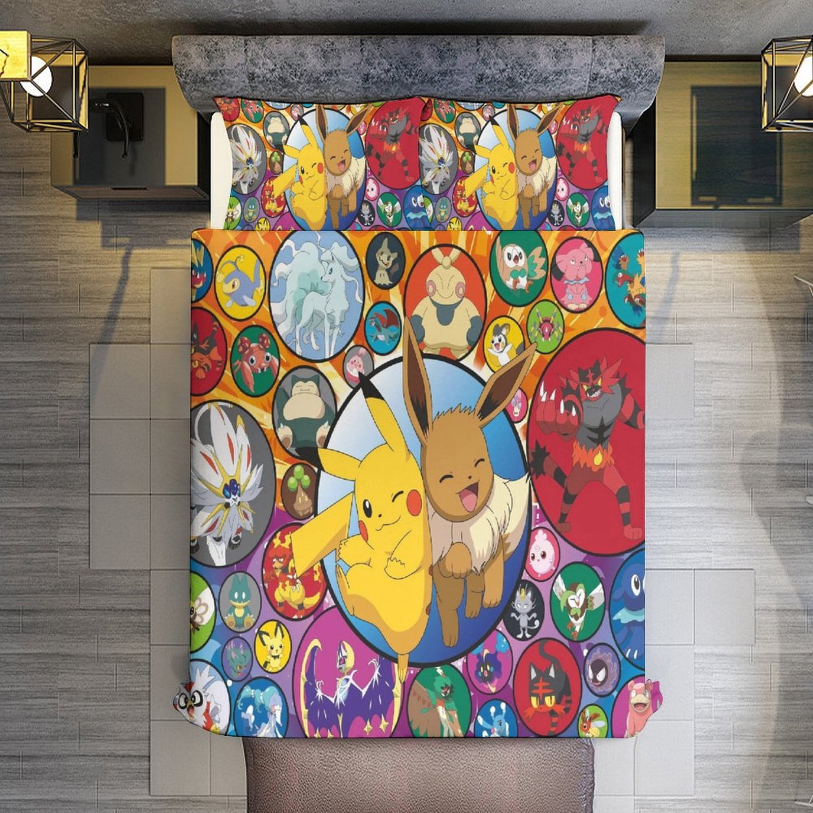 Sheet Queen Size,Pokemon Alola Region Bed Sheets for Kids Boys Girls ...