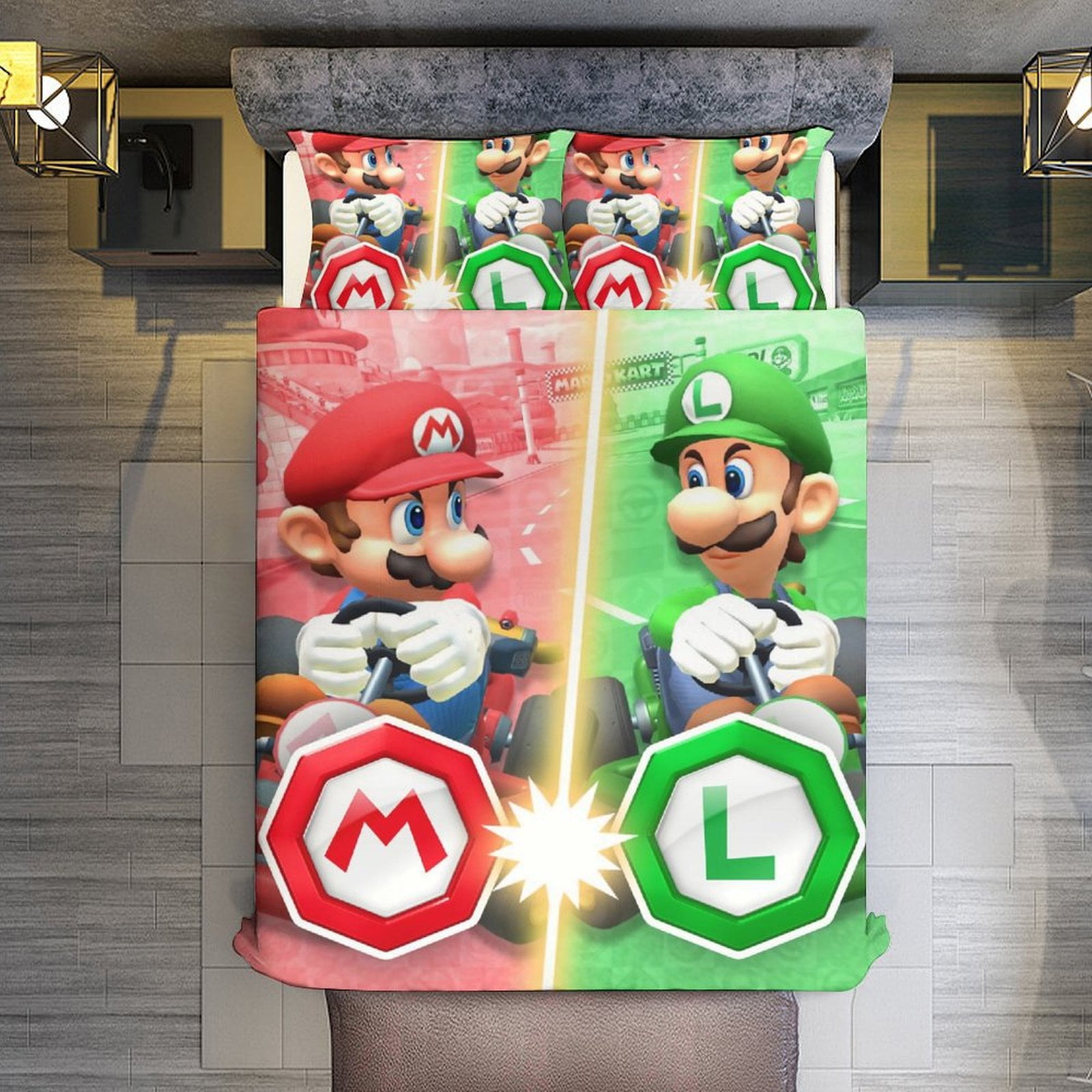 Sheet Queen Size,Super-Mario Luigi Mario Bed Sheets for Kids Boys Girls ...
