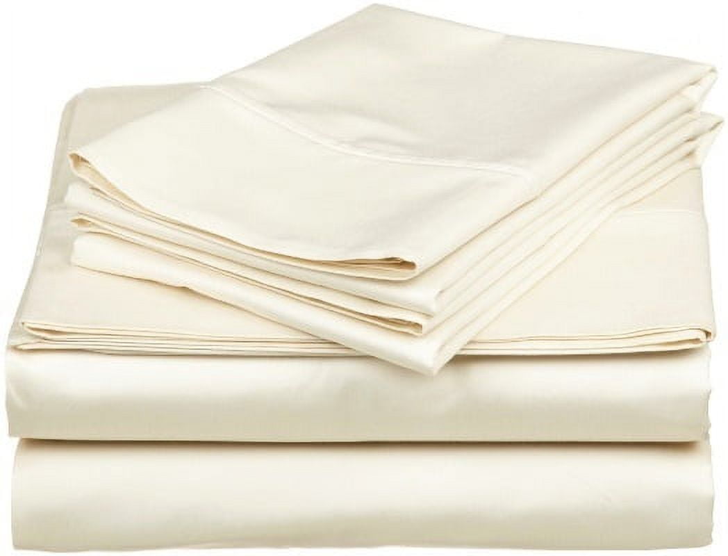 Sheet Set - 4 Piece 100% Egyptian Cotton, Luxury Soft and 600TC, Deep ...