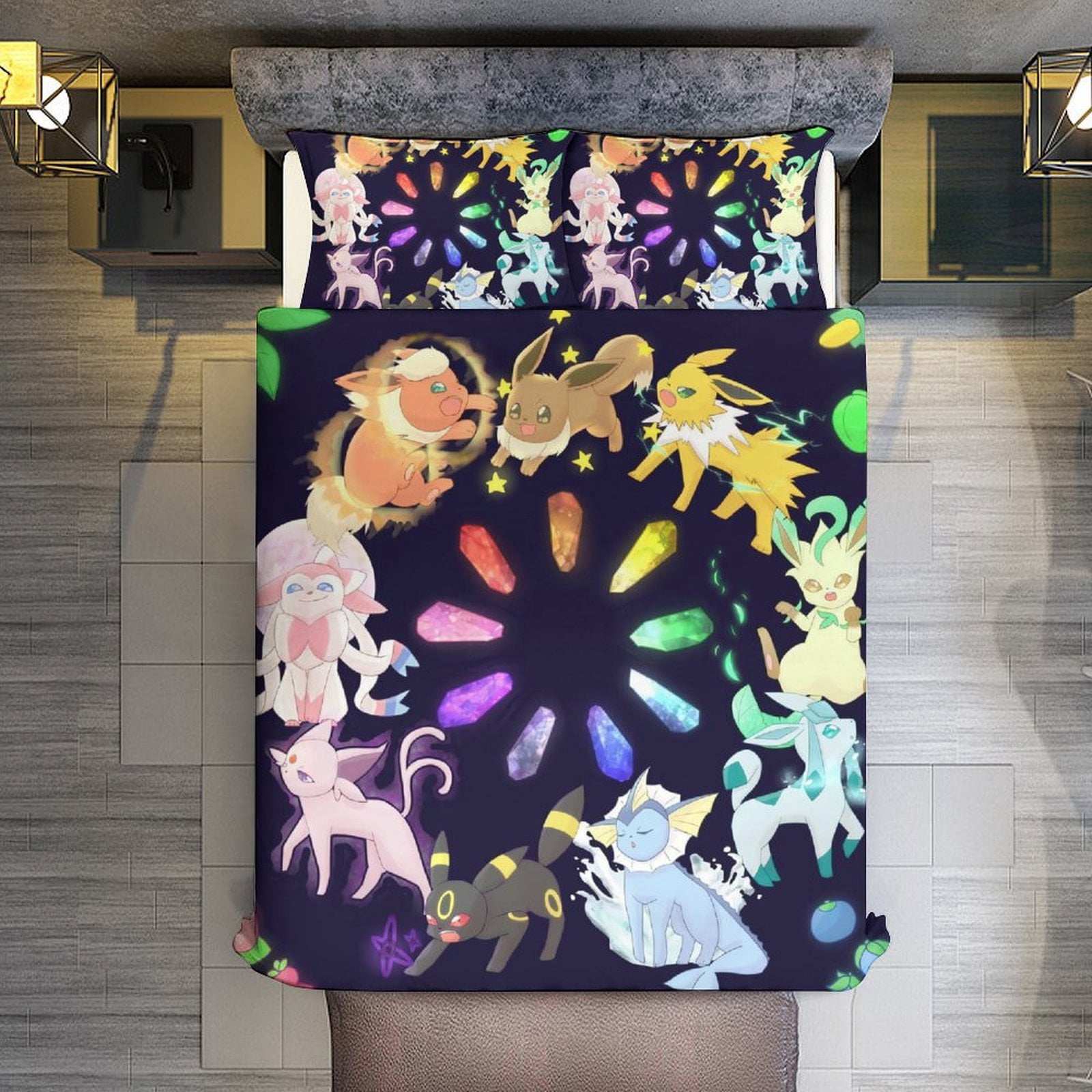 Sheet Set Queen Size,Eevee,vaporeon,leafeon,umbreon,espeon,glaceon ...