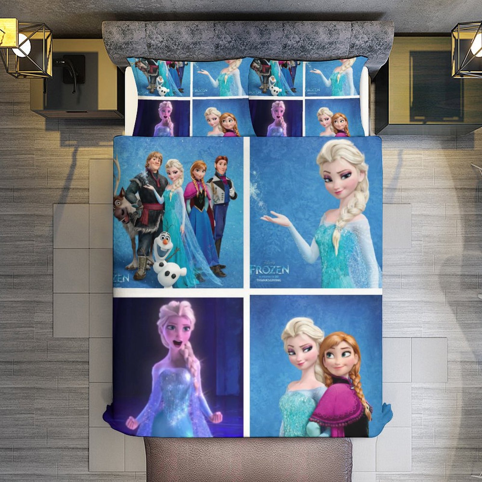 Sheet Set Queen Size,Frozen-Anna And Elsa Duvet Cover for Kids Boys ...