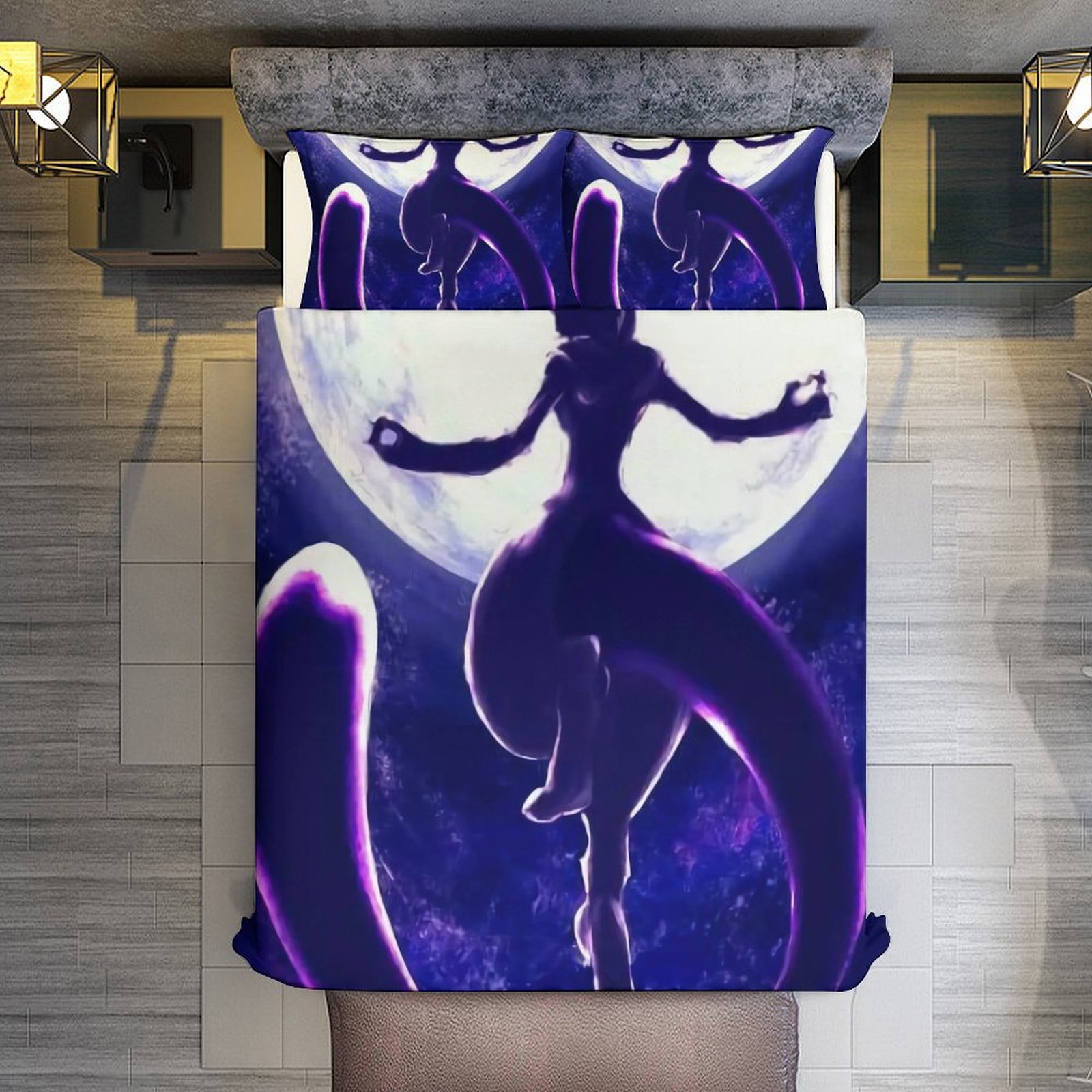 Sheet Set Queen Size,Mewtwo Duvet Cover for Kids Boys Girls,Sheet Set 3 ...