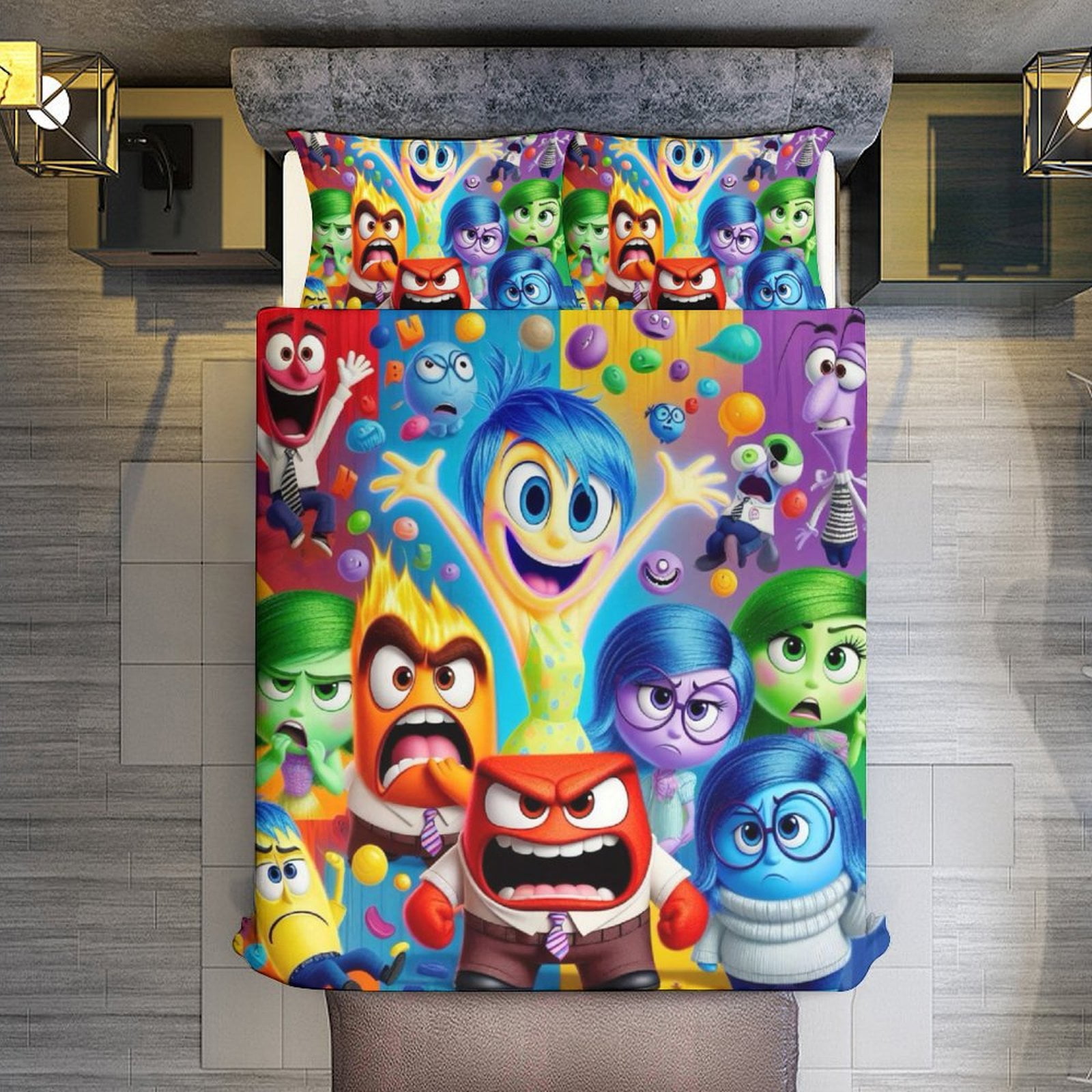 Sheet Set Queen Size,Pixar’s Inside Out Duvet Cover for Kids Boys Girls ...