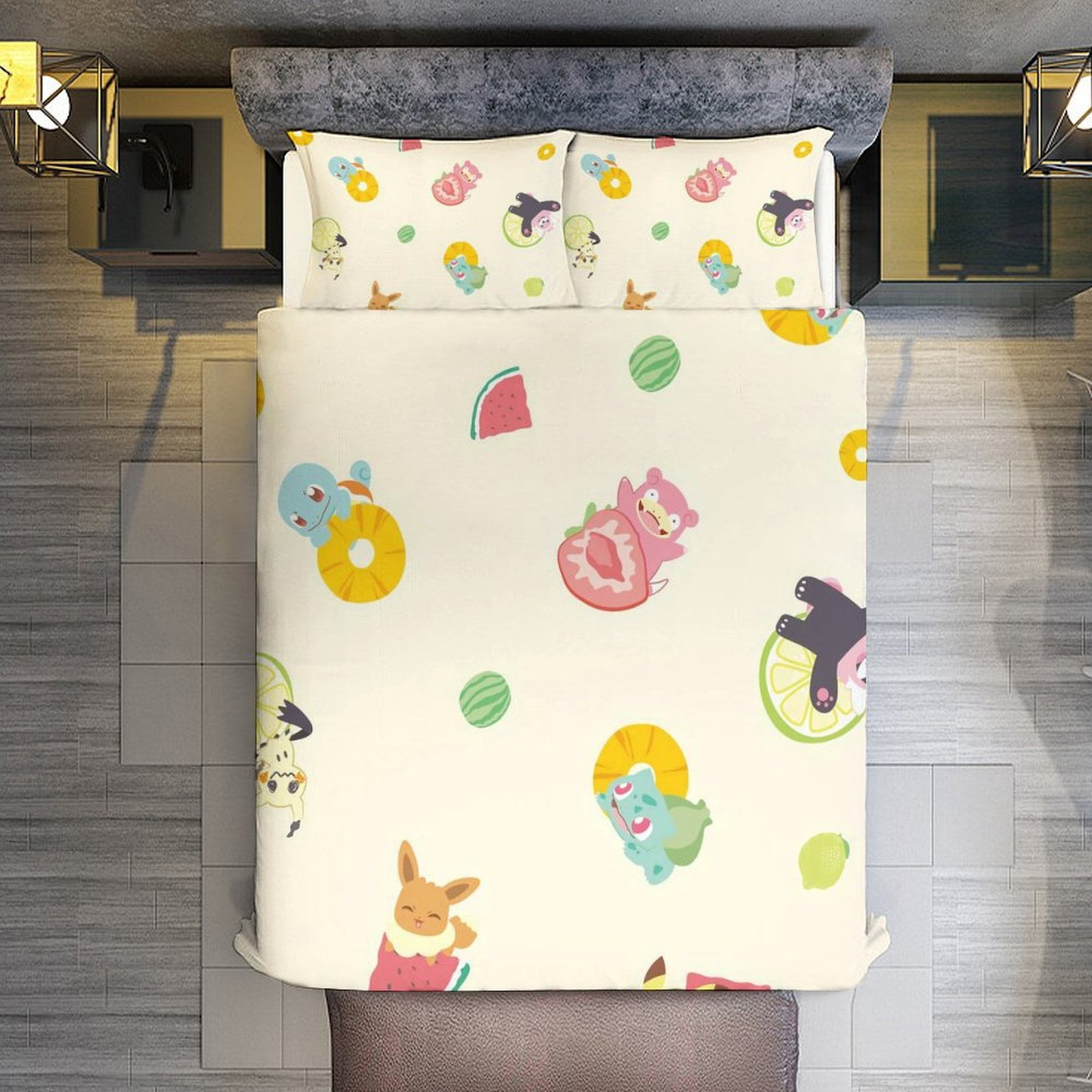 Sheet Set Queen Size,Pokémon Charmander Squirtle Bulbasaur Psyduck ...